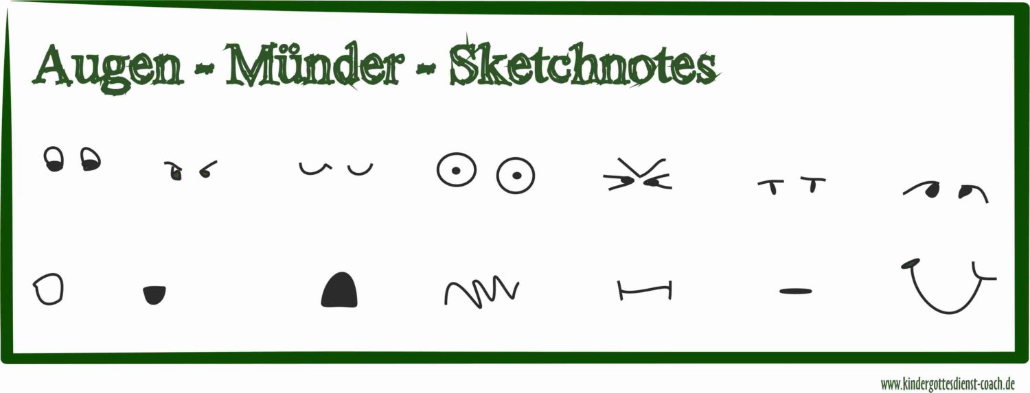 Sketchnotes_Augen_Mund | Kindergottesdienst-Coach